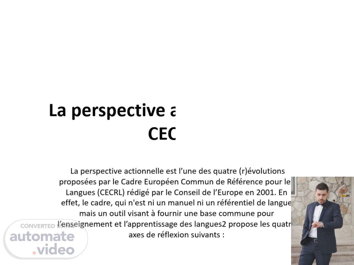 La perspective actionnelle et le CECRL | Automate.video